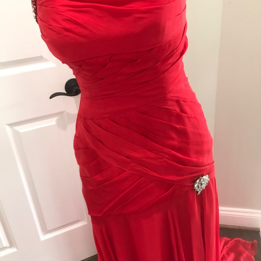 Sherri Hill Red Evening Gown Pageant Gown Pron - Gem